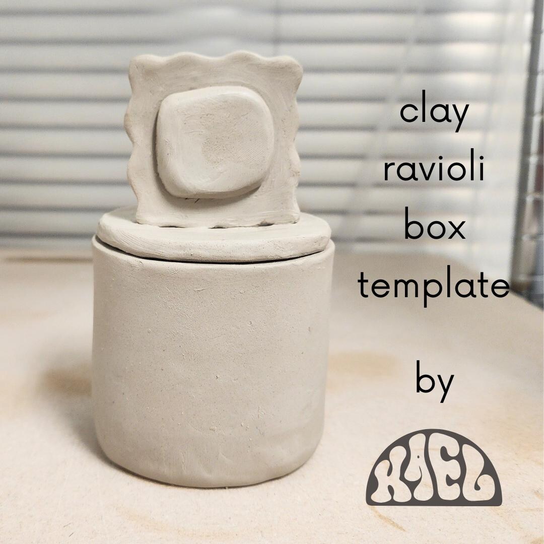 Clay Ravioli Box Template ~ Slab Building Jar ~ Easy Diy Clay Jar ...