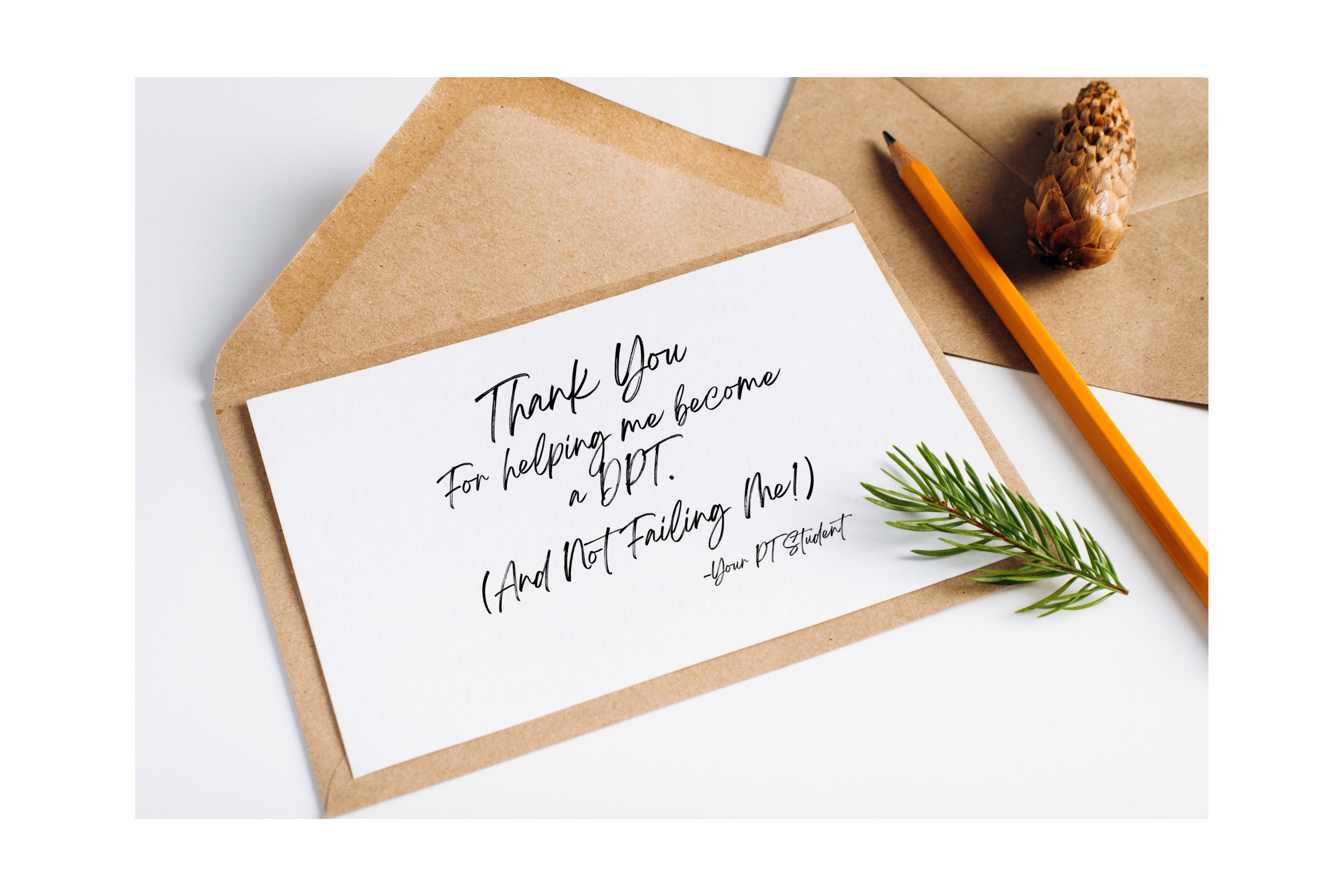 Digital Download Thank You Card For Physical Therapist Instructor