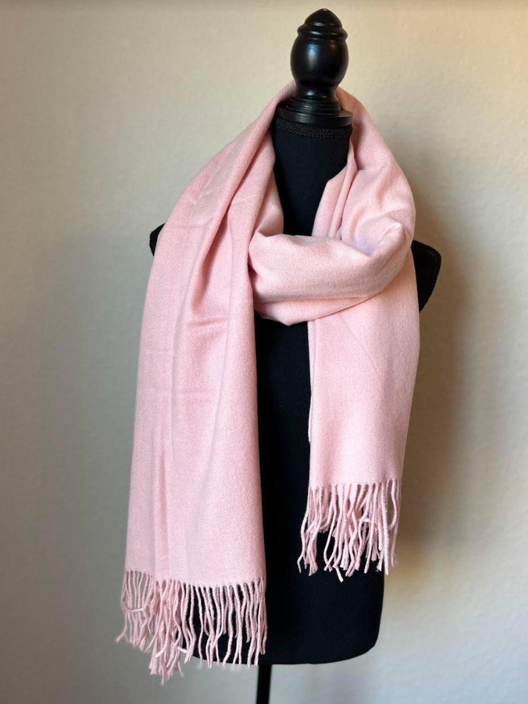 Pink Cashmere Blend Large Scarf| Holiday Scarf| Holiday Wrap| Gift for ...