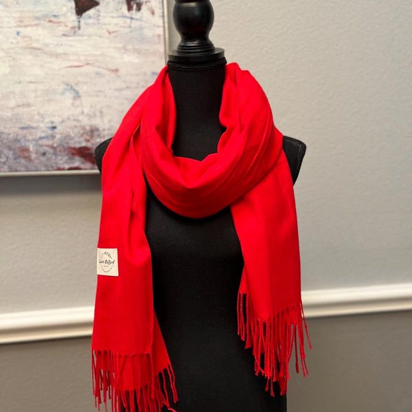 Red Scarfs - Etsy