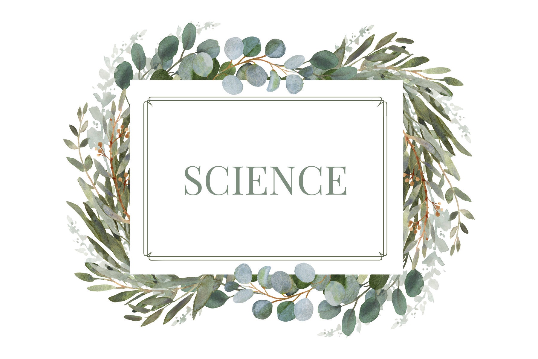 School Subject Labels Botanical Science | Etsy