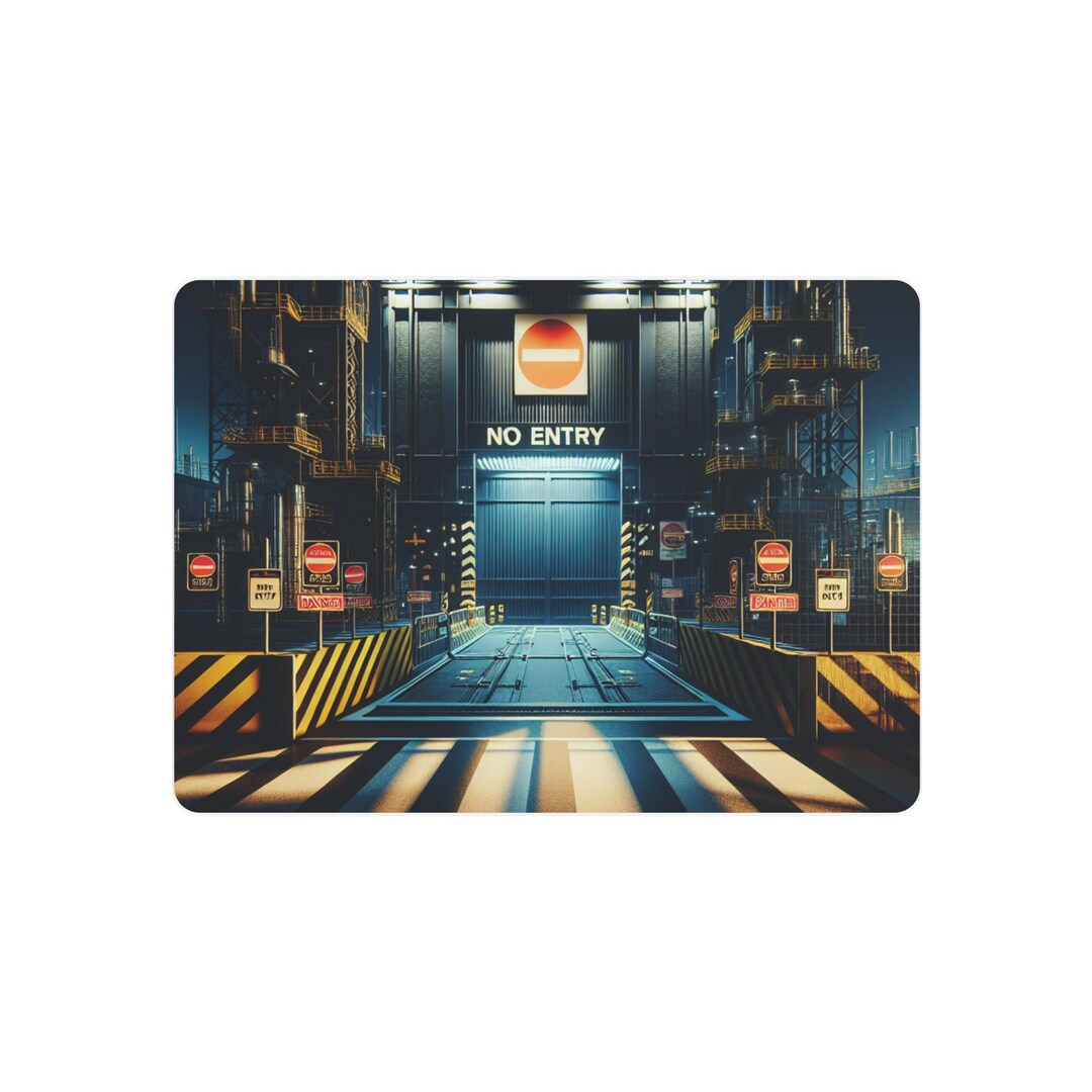 Industrial No Entry Metal Art Sign Urban Decor, Wall Art, Office Decor ...