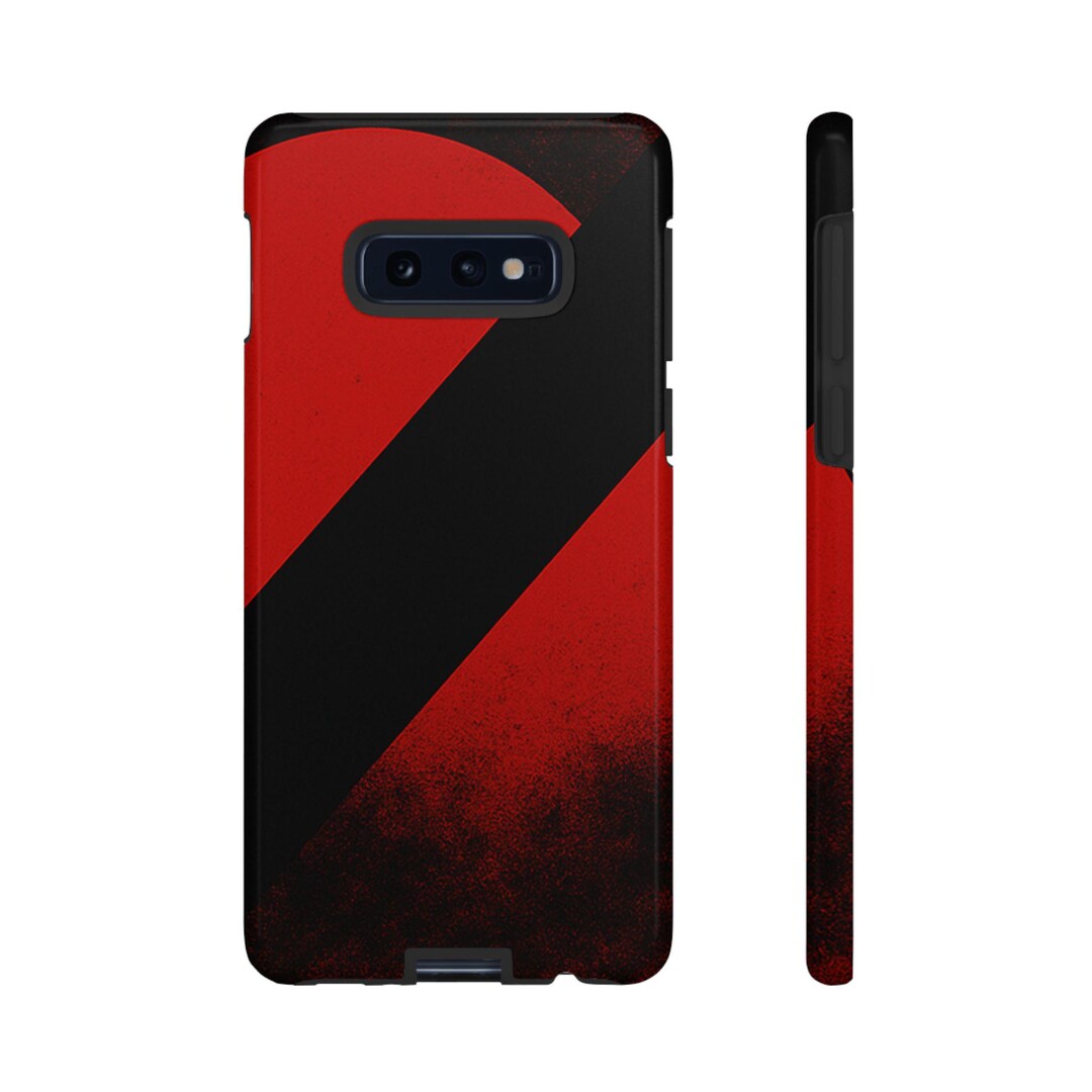 Red and Black Diagonal Stripe Phone Case | Tough Protective Case - Etsy