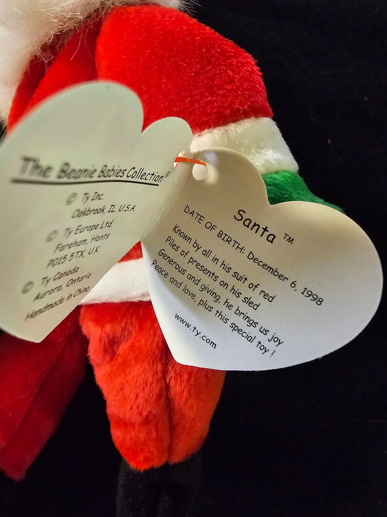 Vintage 1998 Santa Beanie Baby - Etsy