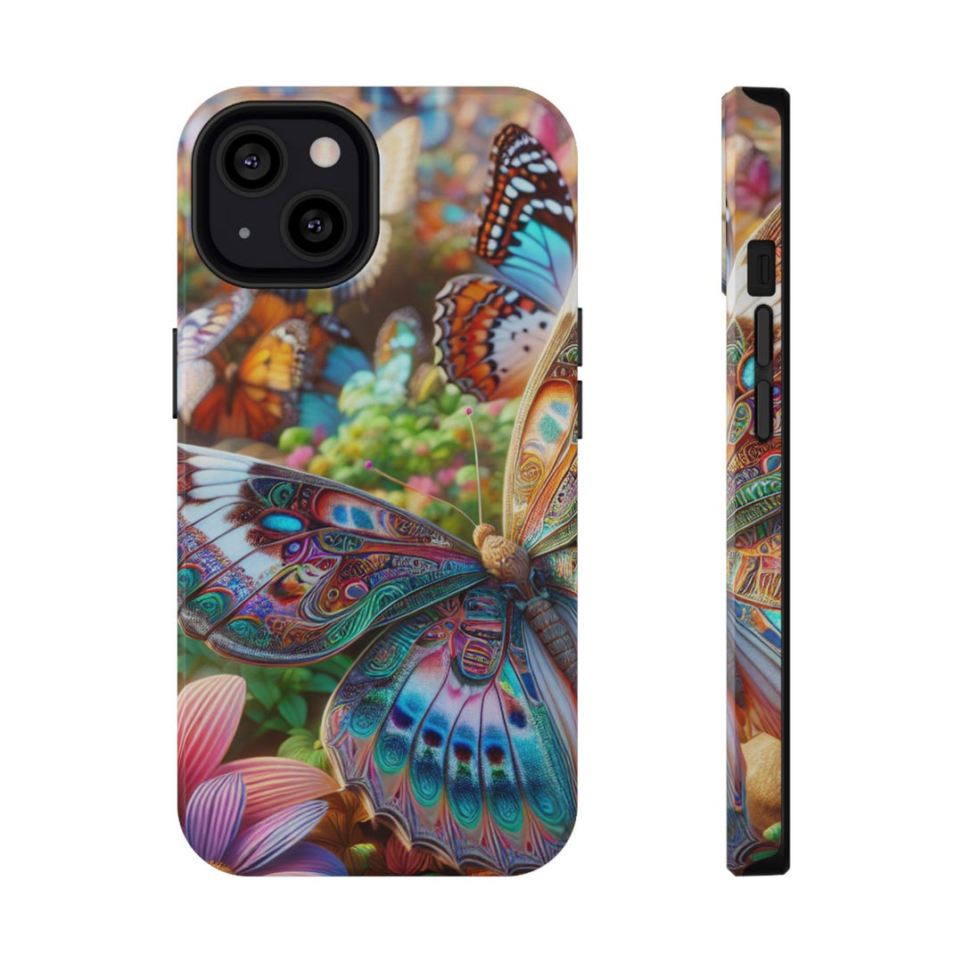 Butterfly Garden Phone Case, Colorful Impact-resistant Case, Nature ...