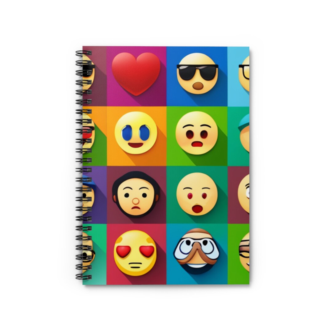 Emoji Spiral Notebook Ruled Line - Etsy