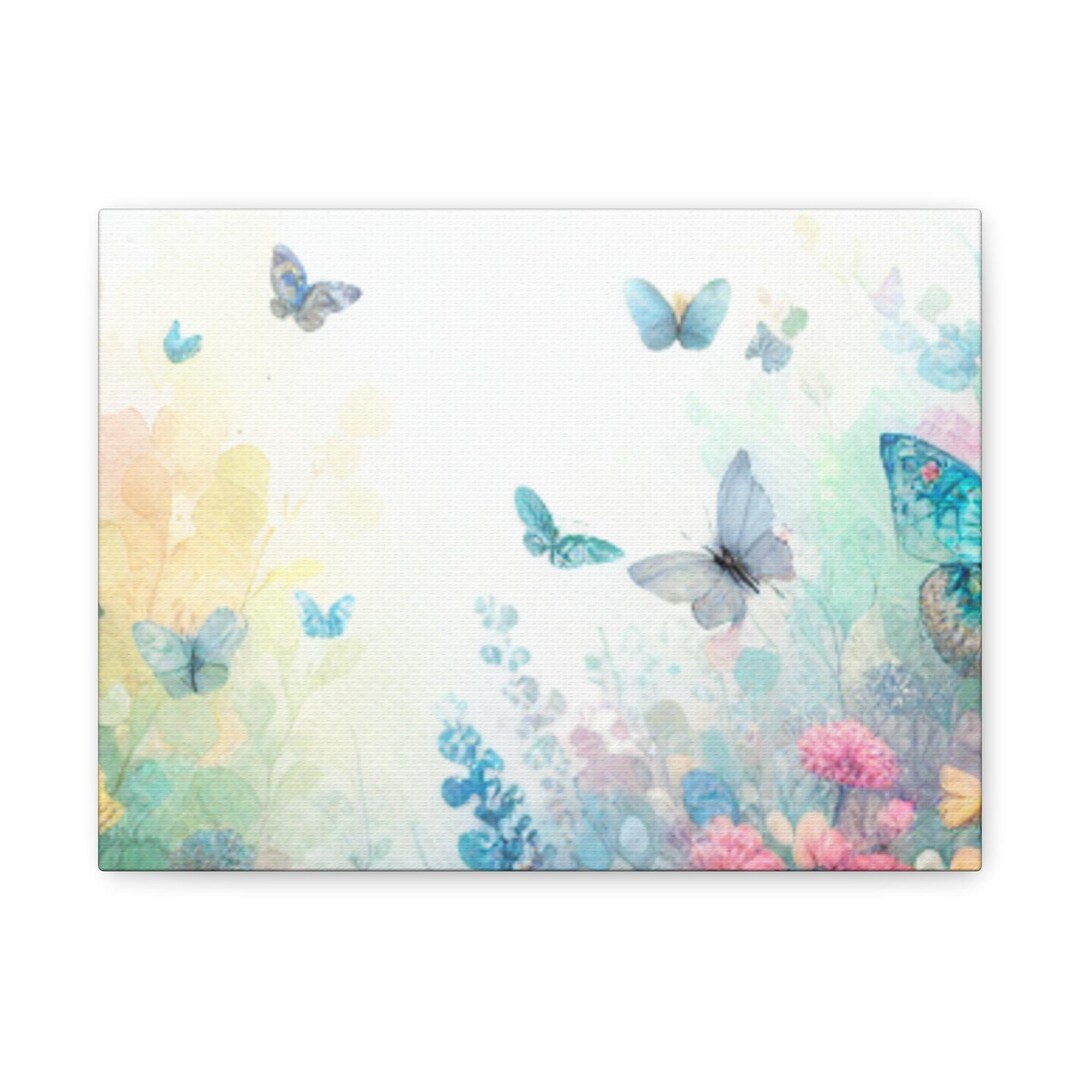 Canvas, Butterflies Wall Art Decor, Home Decor, Nursery Room Decor ...