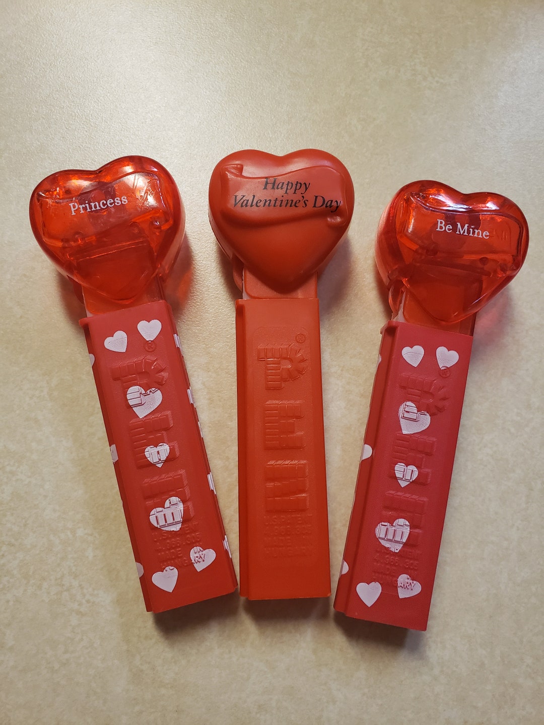Vintage Heart Valentines Pez Dispensers - Etsy