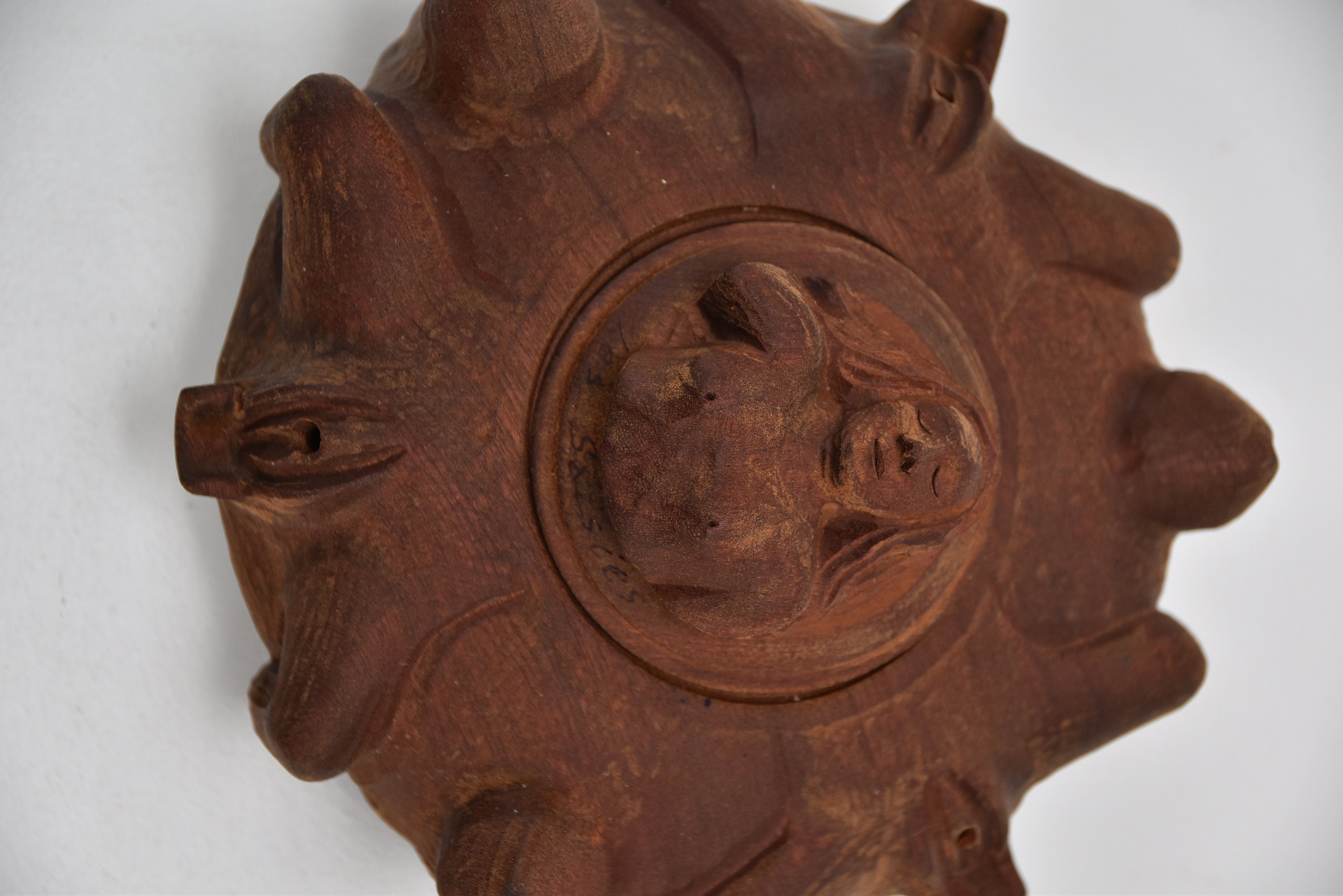 Vintage French Wood Penishead and Virgina Grolle Grole Carved Bowl ...