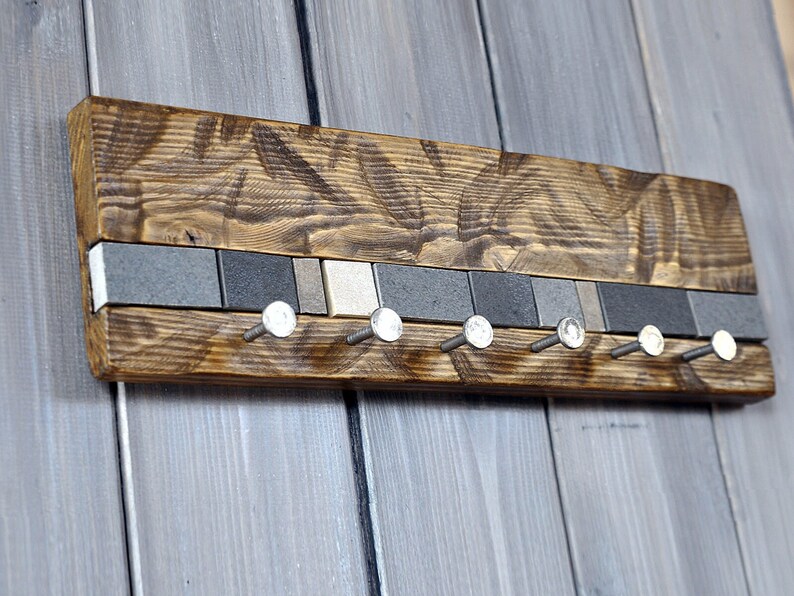 Modern Key Holder/ Wooden Key Hanger/ Housewarming Gift/ Wood Wall ...