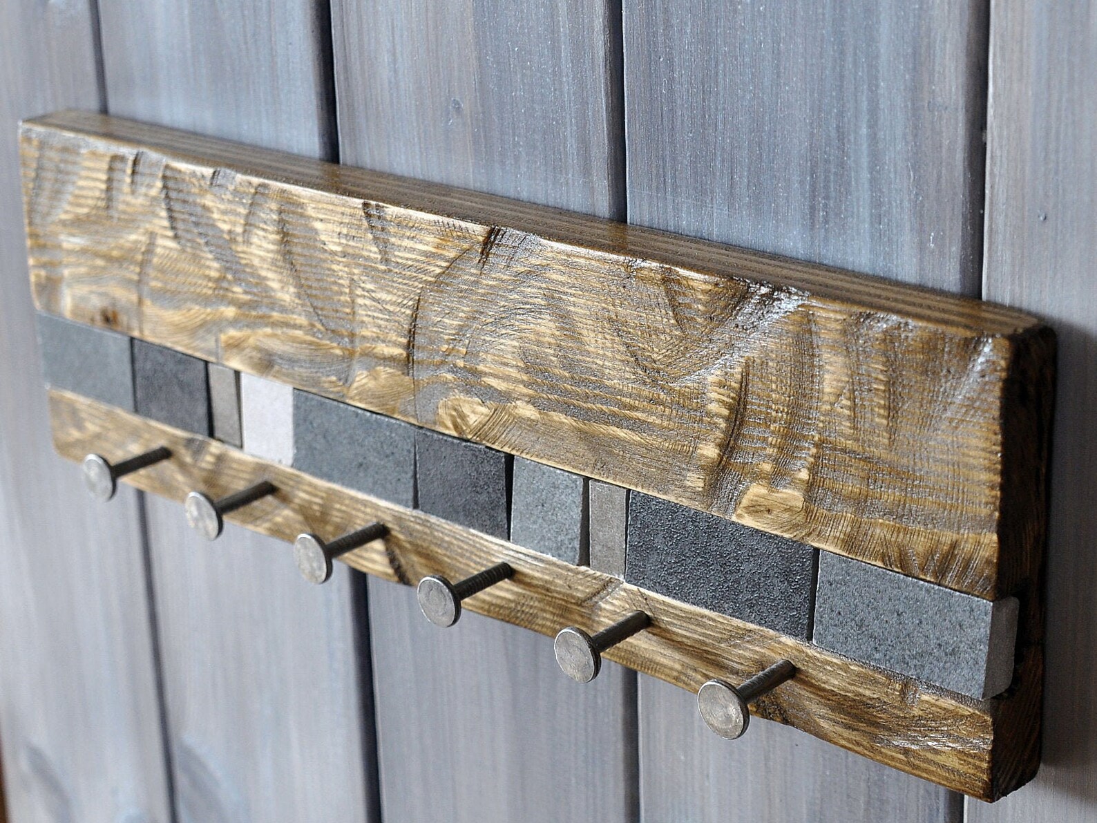 Modern Key Holder/ Wooden Key Hanger/ Housewarming Gift/ Wood Wall ...