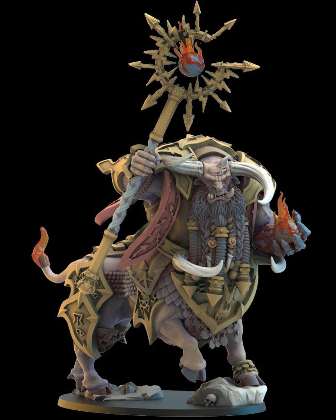 Infernal Dwarf Bull Centaur Sorcerer - Lost Kingdoms Miniatures - Etsy