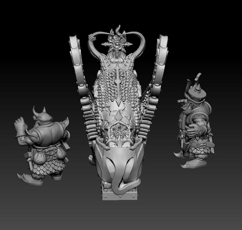 Infernal Dwarf Anzu Cannon V2 - Lost Kingdom Miniatures - Etsy
