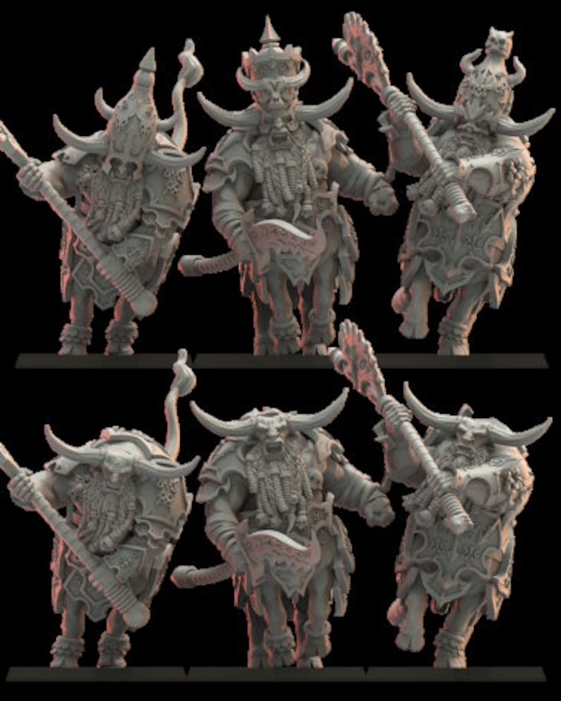 Bull Centaur Infernal Dwarf Magmhorin - Lost Kingdom Miniatures - Etsy