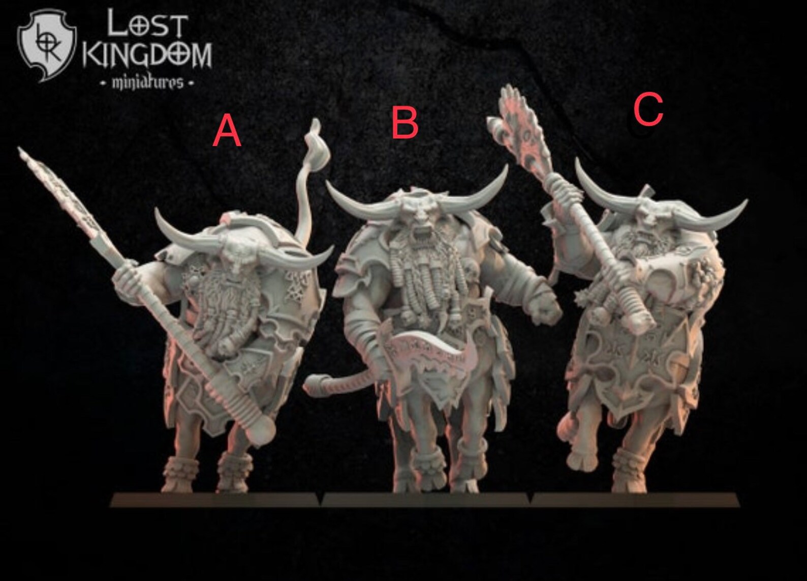 Bull Centaur Infernal Dwarf Magmhorin - Lost Kingdom Miniatures - Etsy