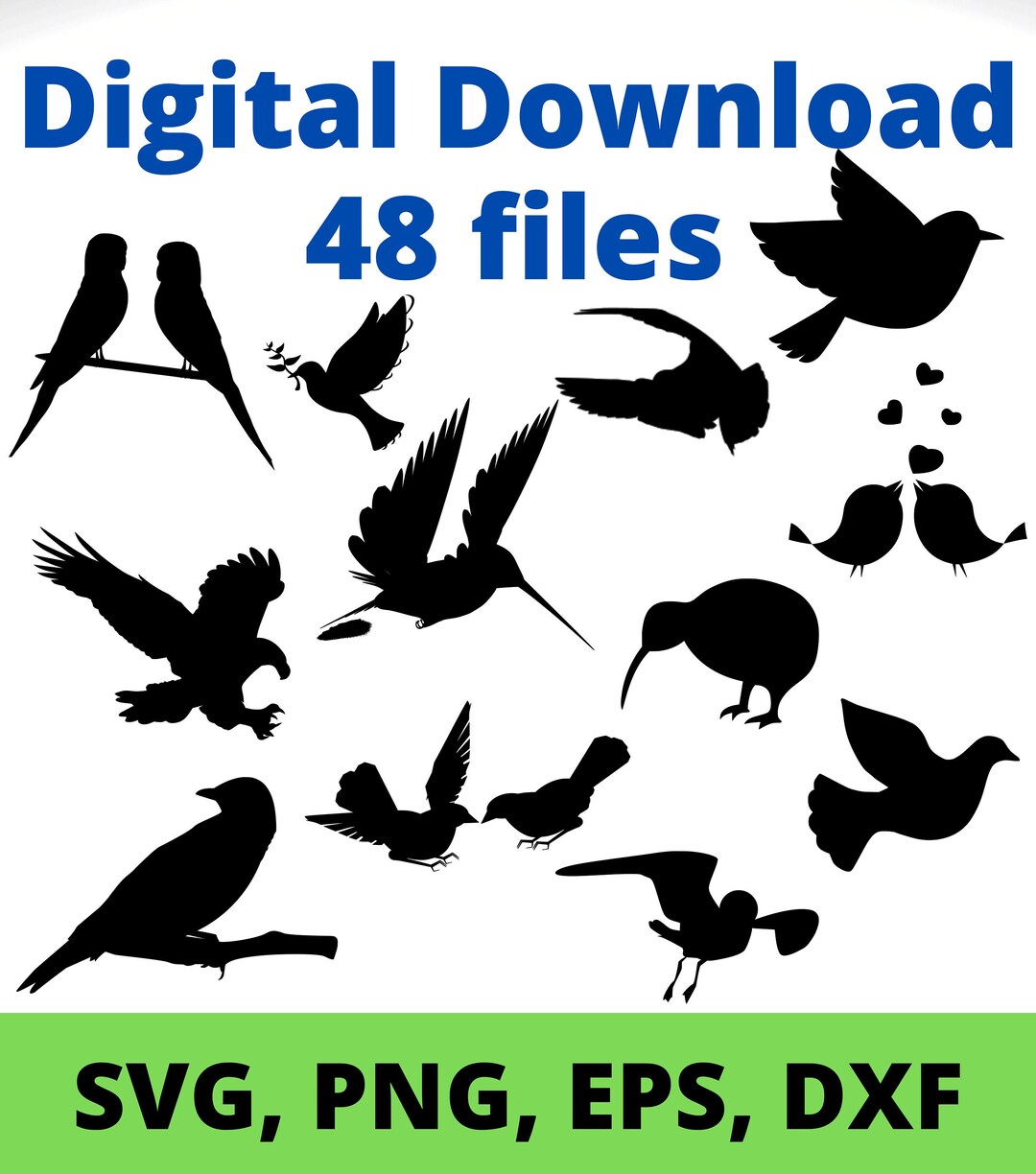 Bird Svg Bundle, Birds Svg, Svg Files for Cricut, Eps Files, Dxp Files ...