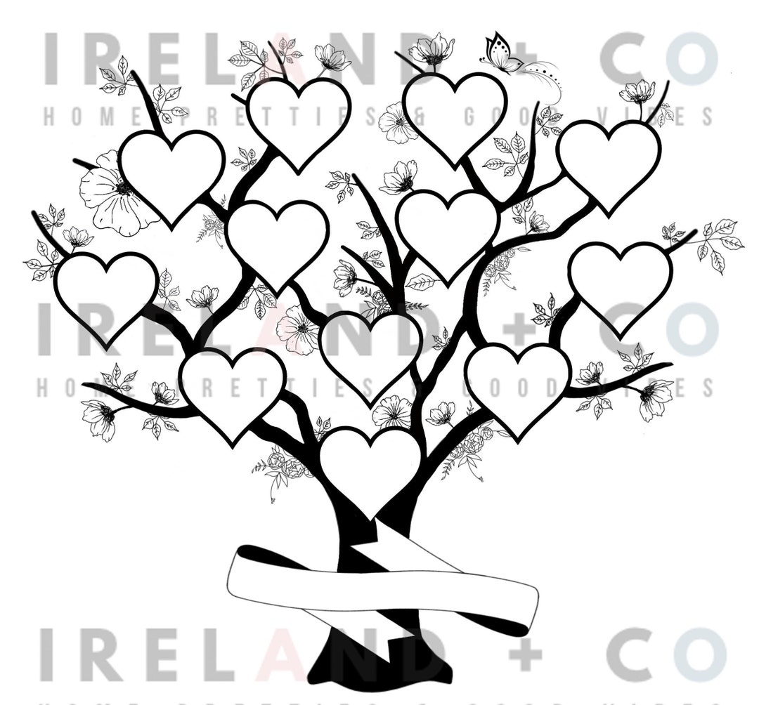 Family Tree 12 Members Laser Cut PNG - Etsy