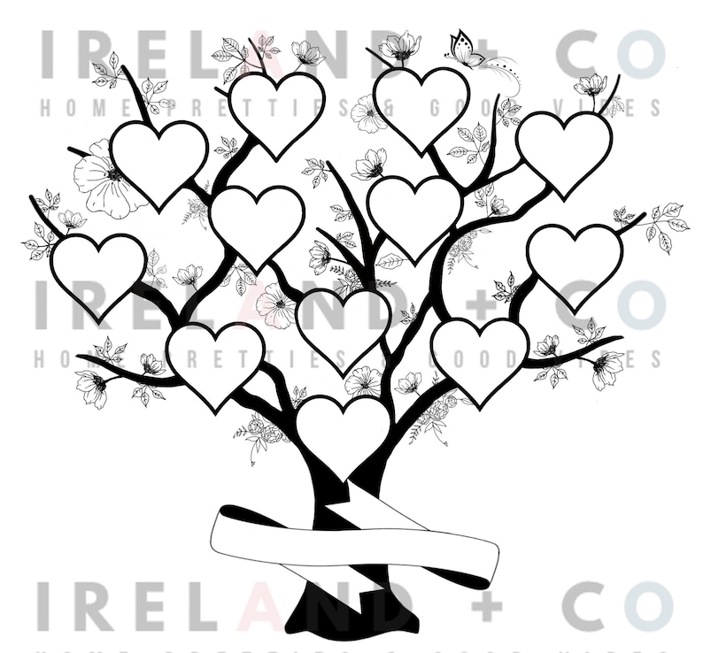 Family Tree 12 Members Laser Cut PNG - Etsy