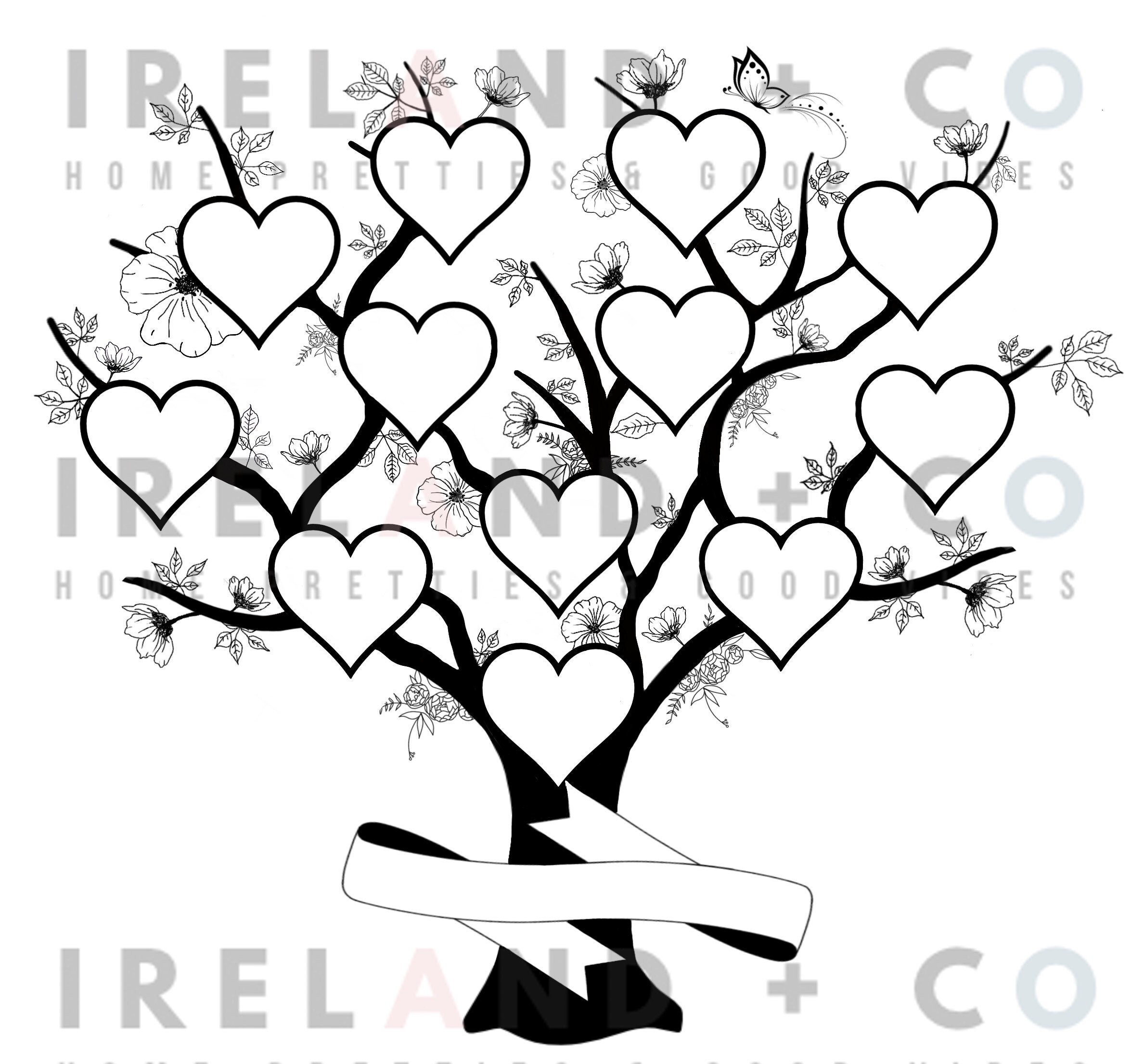 Family Tree 12 Members Laser Cut PNG - Etsy