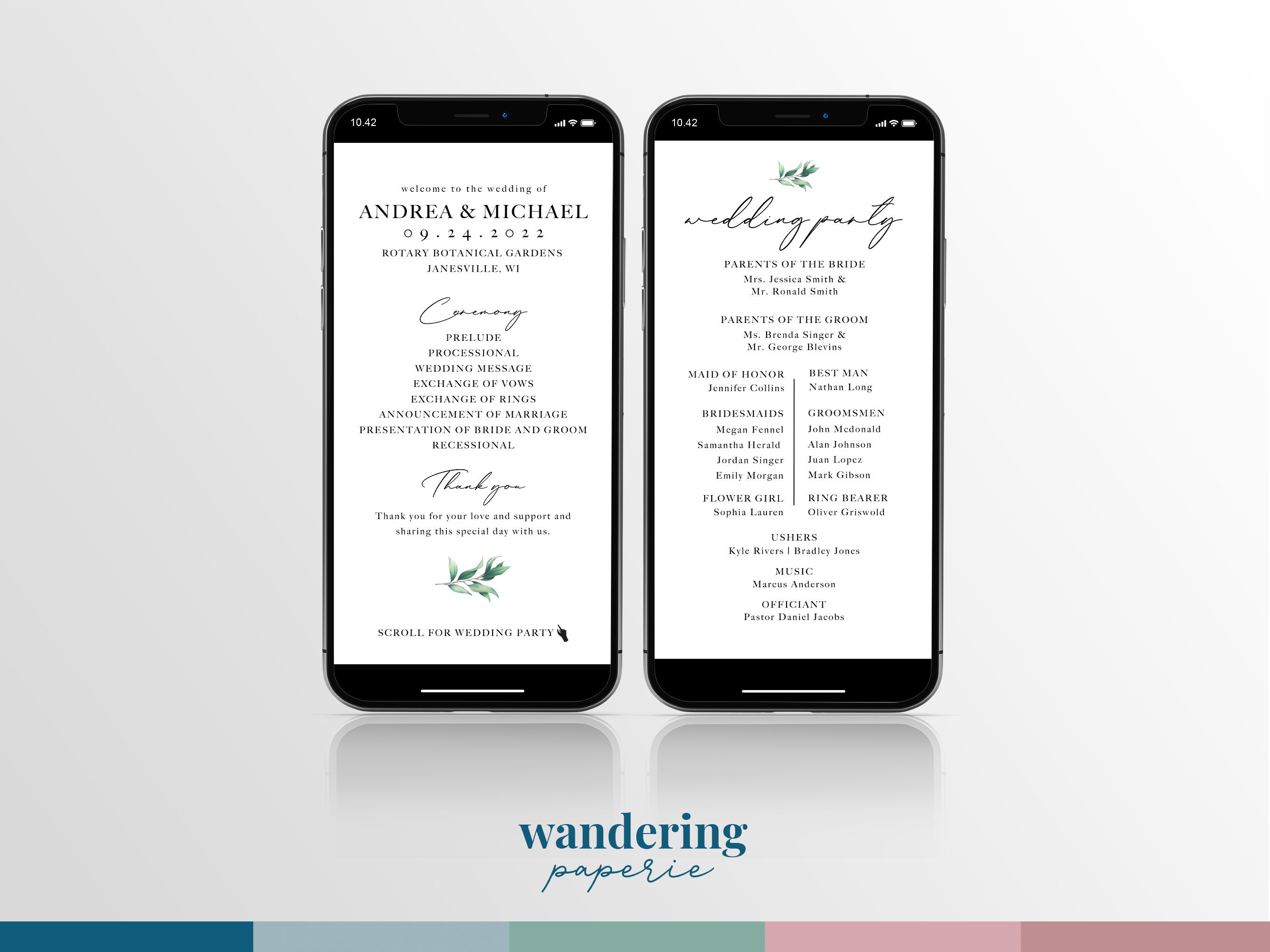 Digital Wedding Program & QR Code Bundle Template Scan QR - Etsy