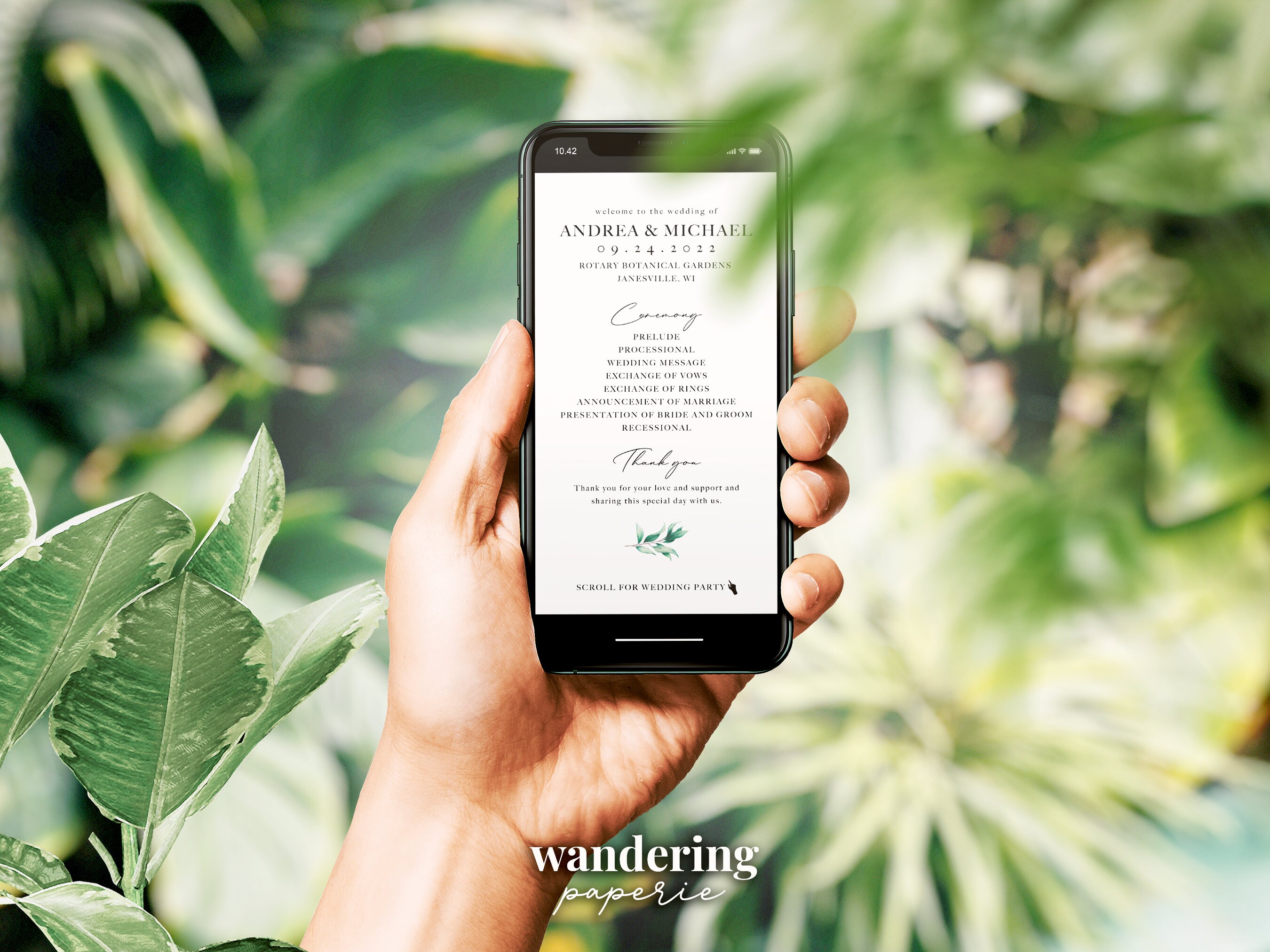 Digital Wedding Program & QR Code Bundle Template, Scan QR Code for ...