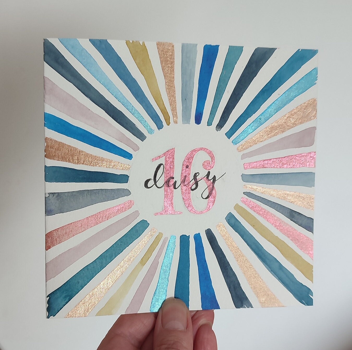 Sunray Pattern Birthday Card 1st 2nd 3rd 4th 16th 18th 21st - Etsy