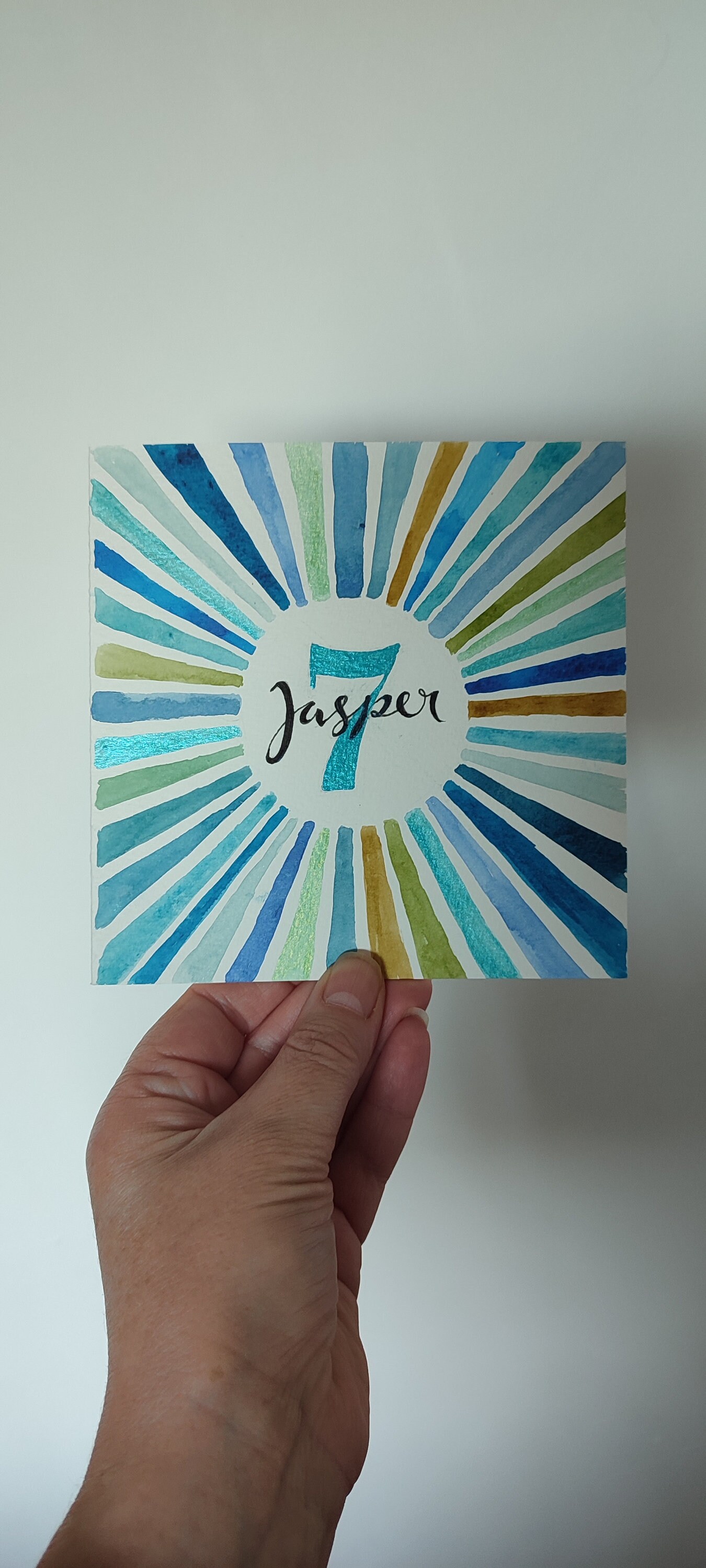 Sunray Pattern Birthday Card 1st 2nd 3rd 4th 16th 18th 21st - Etsy