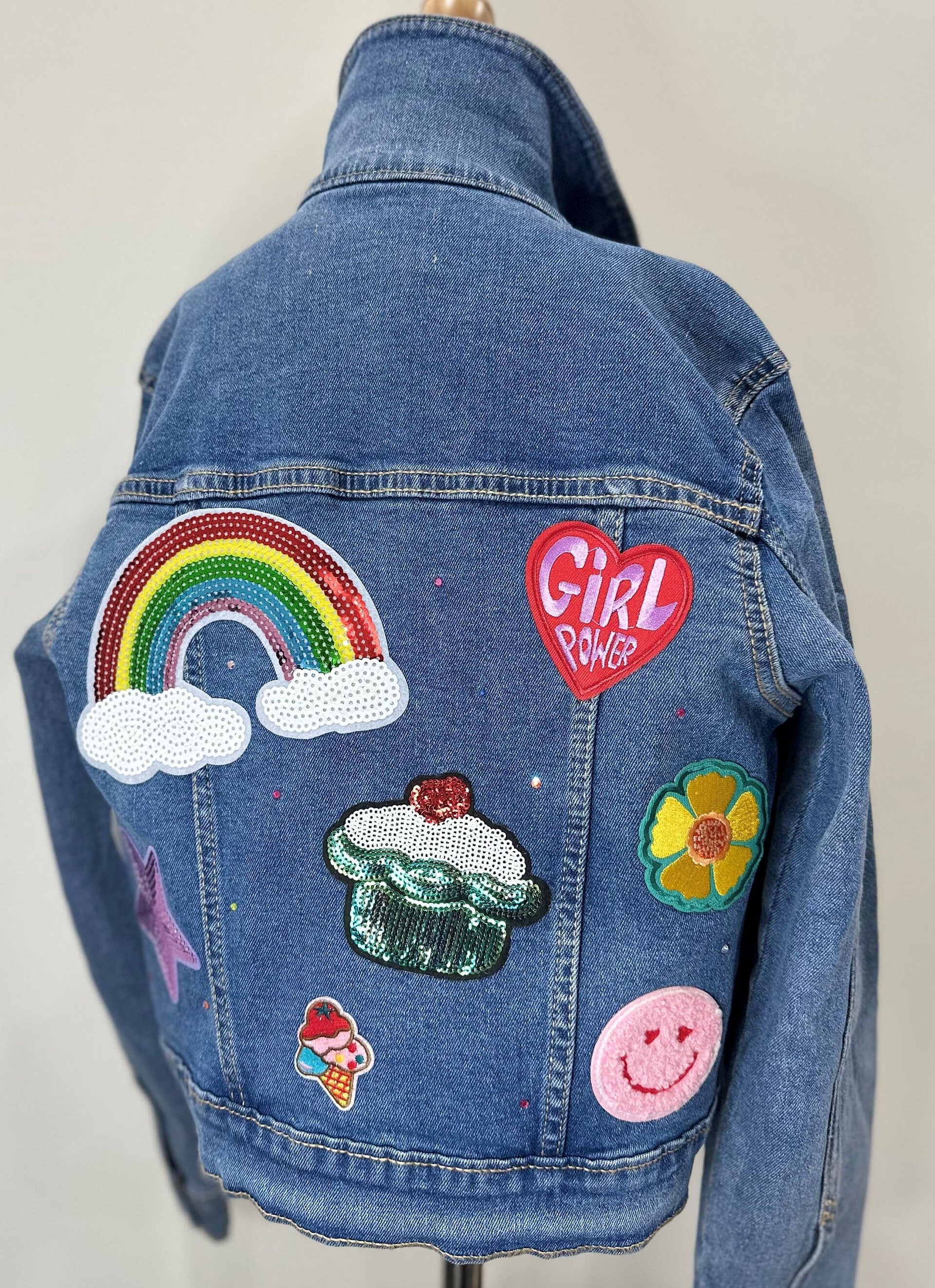 Custom Kids Jean Jacket Custom Jean Jacket Patch Jean Jacket Handmade Birthday Gift Toddler Girl ...