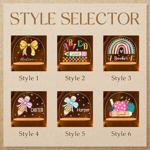 Custom Back to School Acrylic Night Light,bedside Lamp Nightlight With ...