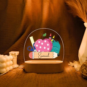 Custom Back to School Acrylic Night Light,bedside Lamp Nightlight With ...