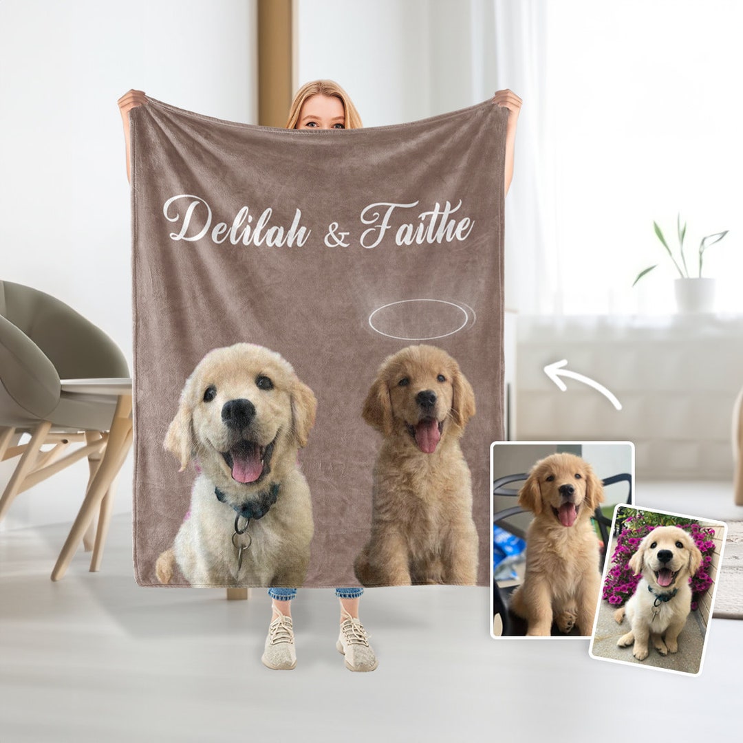 Custom Pet Photo Blankets | Personalized Dog Blanket With Photo | Dog ...