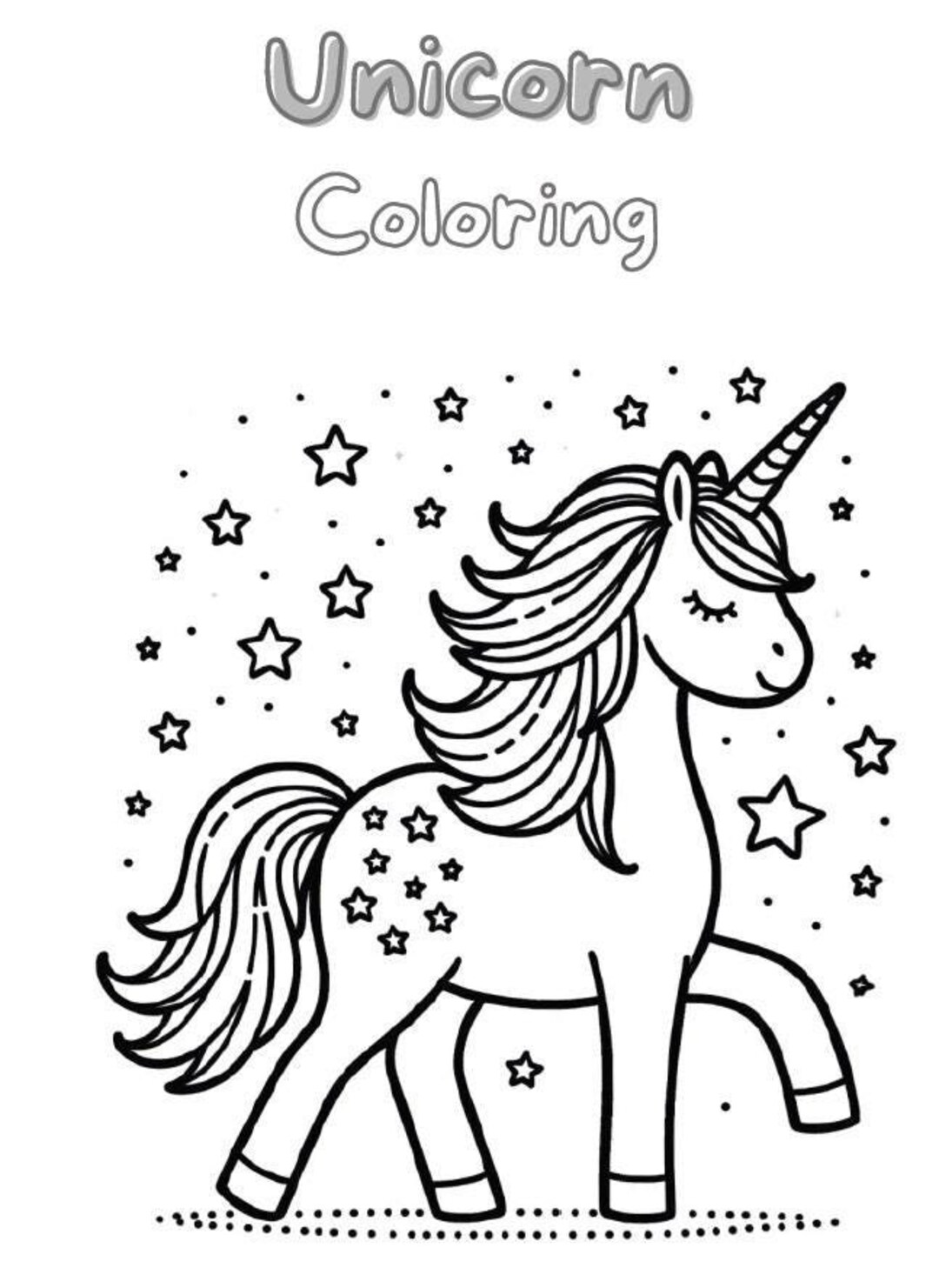 Unicorn Coloring Book - Etsy