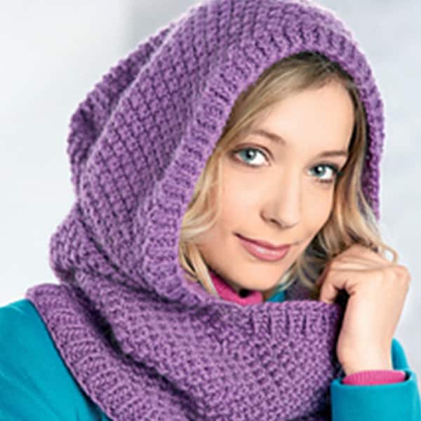 Cowl Neck Knit Hoodie - Etsy UK