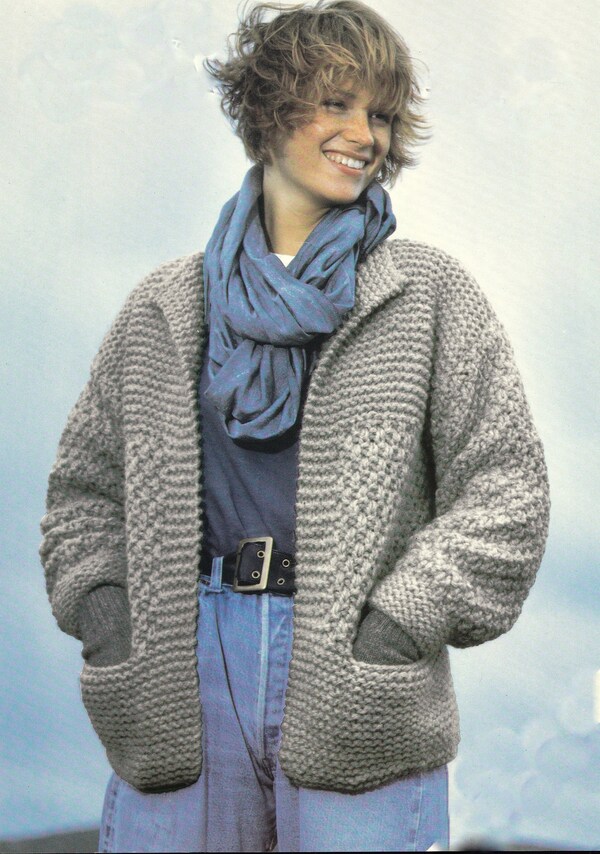 Knitting Pattern Long Cabled Coat Pattern Womens Knit Ankle Length ...