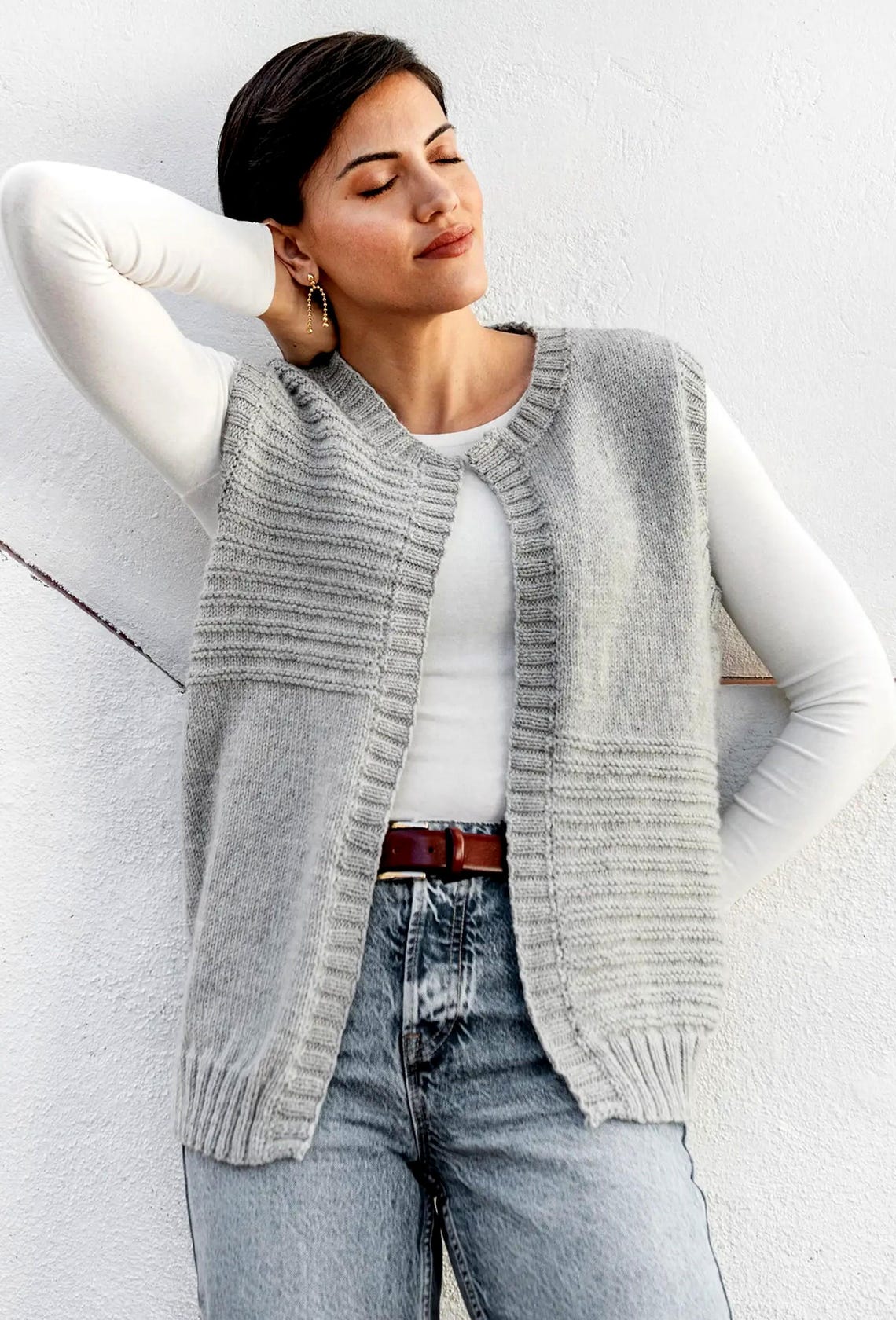 RETIREMENT SALE *** Knitting Pattern PDF Womans Ribbed Waistcoat Vest ...