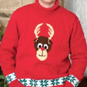 Vintage Knitting Pattern Family Christmas Sweaters Jumper Pullover ...