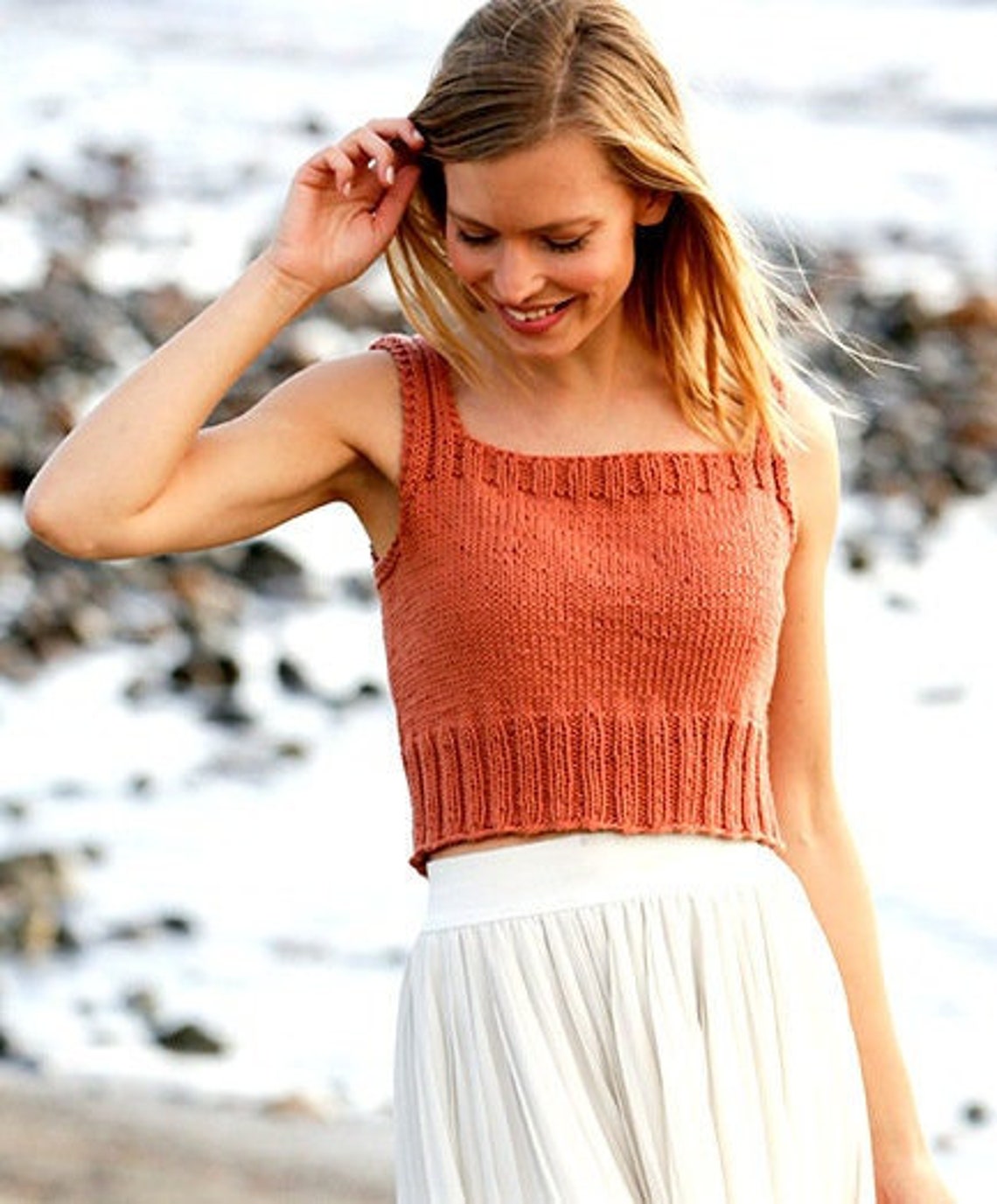 RETIREMENT SALE *** Vintage Knitting Pattern Cropped Top Tank Vest ...