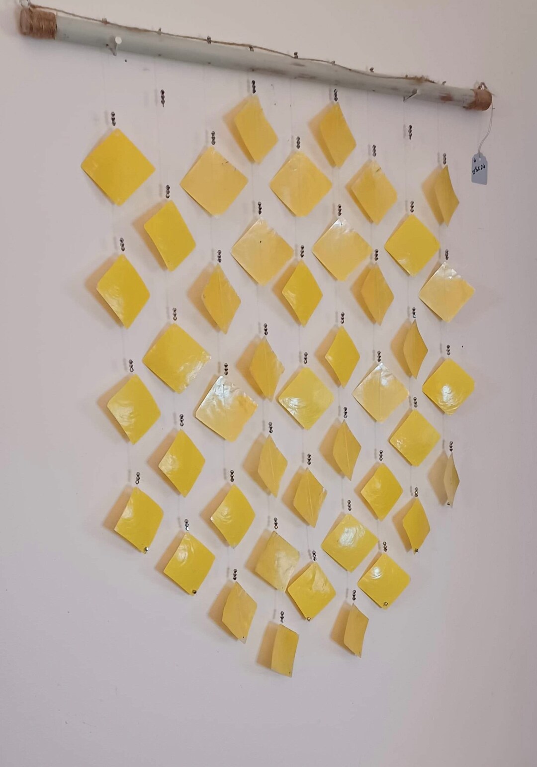 Capiz Shell Wall/window Art, Bohemian Wall Decor, Capiz and Glass Bead ...