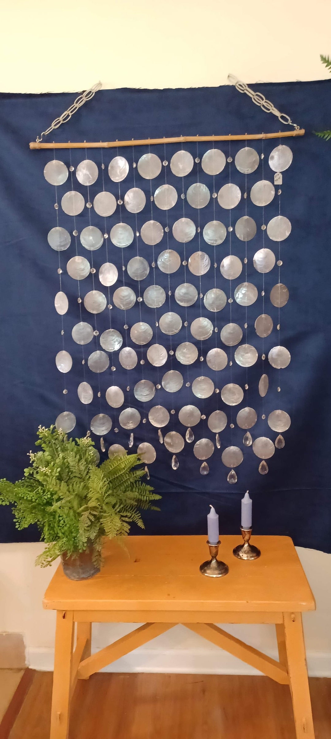 Capiz Shell and Crystal Wall Decor, Capiz and Crystal Curtain/wall ...