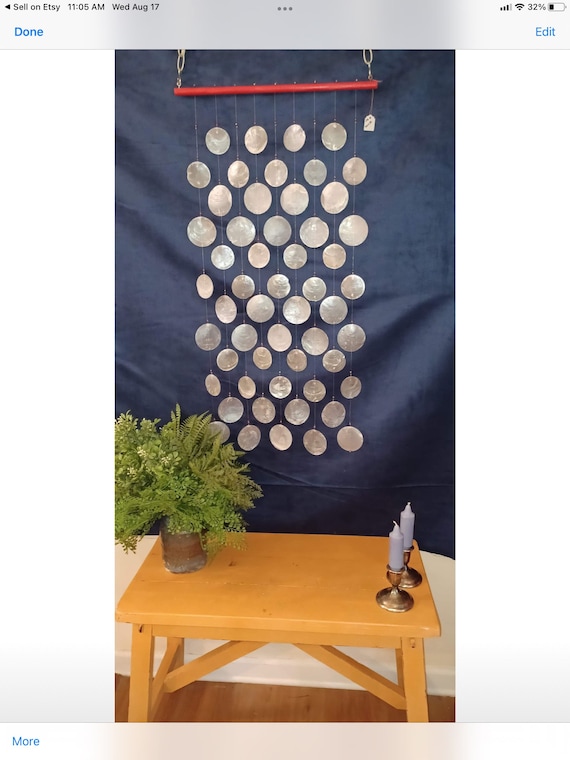 Capiz Shell Wall Art/boho Decor/beachy Capiz Curtain - Etsy