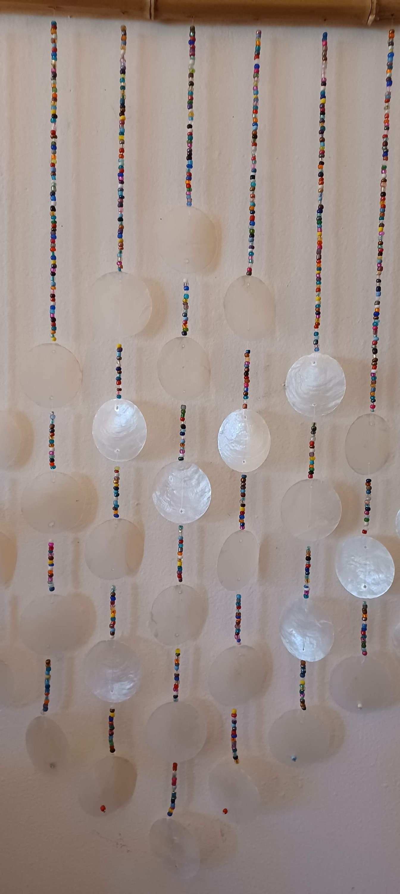 Capiz Shell and Glass Bead Wall Art, Window Valance, Sun Catcher - Etsy