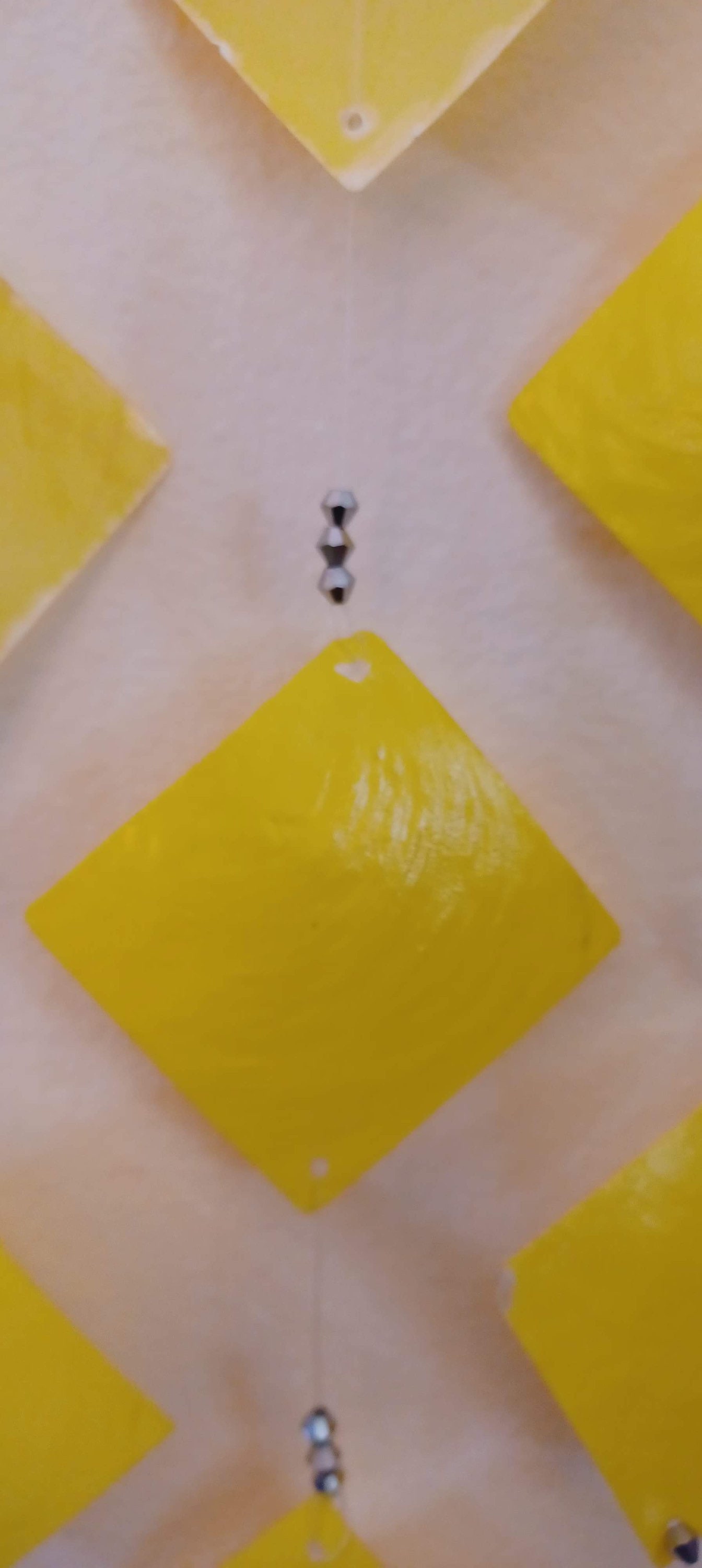 Capiz Shell Wall/window Art, Bohemian Wall Decor, Capiz and Glass Bead ...