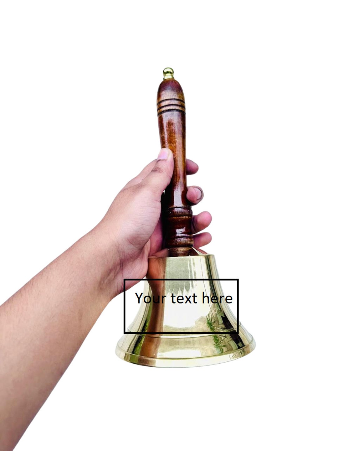 Brass Hand Held School Bell: 9" Nautical Calling Bell - Etsy