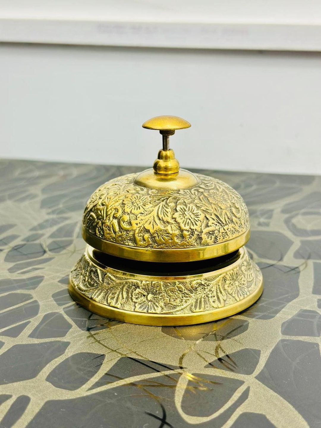 Engraved Brass Desk Bell: Nautical Reception Table Bell - Etsy