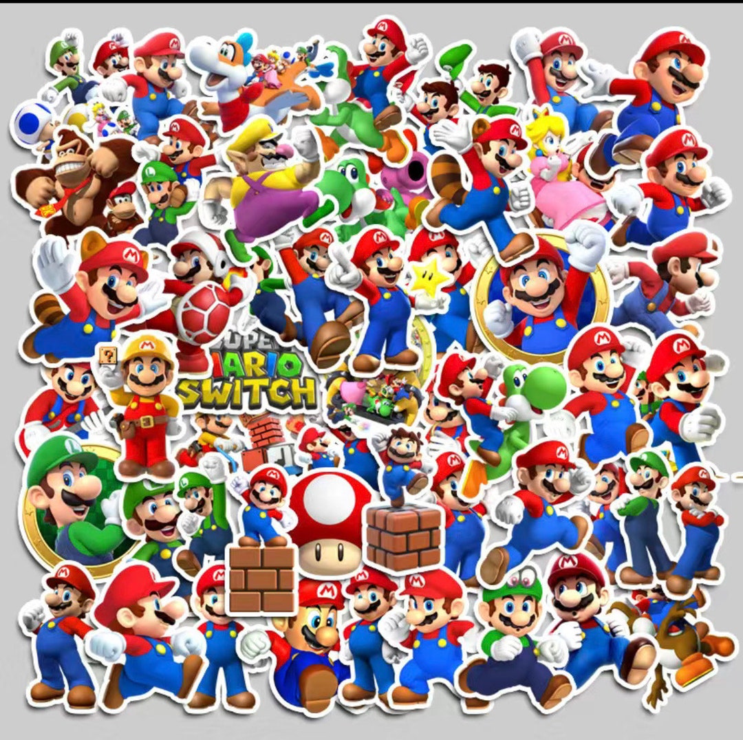 Cartoon Stickers for Mario Princess Peach Scrapbook Sticker - Etsy