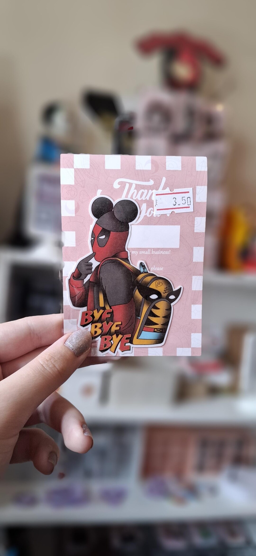 Deadpool Vinyl Covered Sticker - Etsy