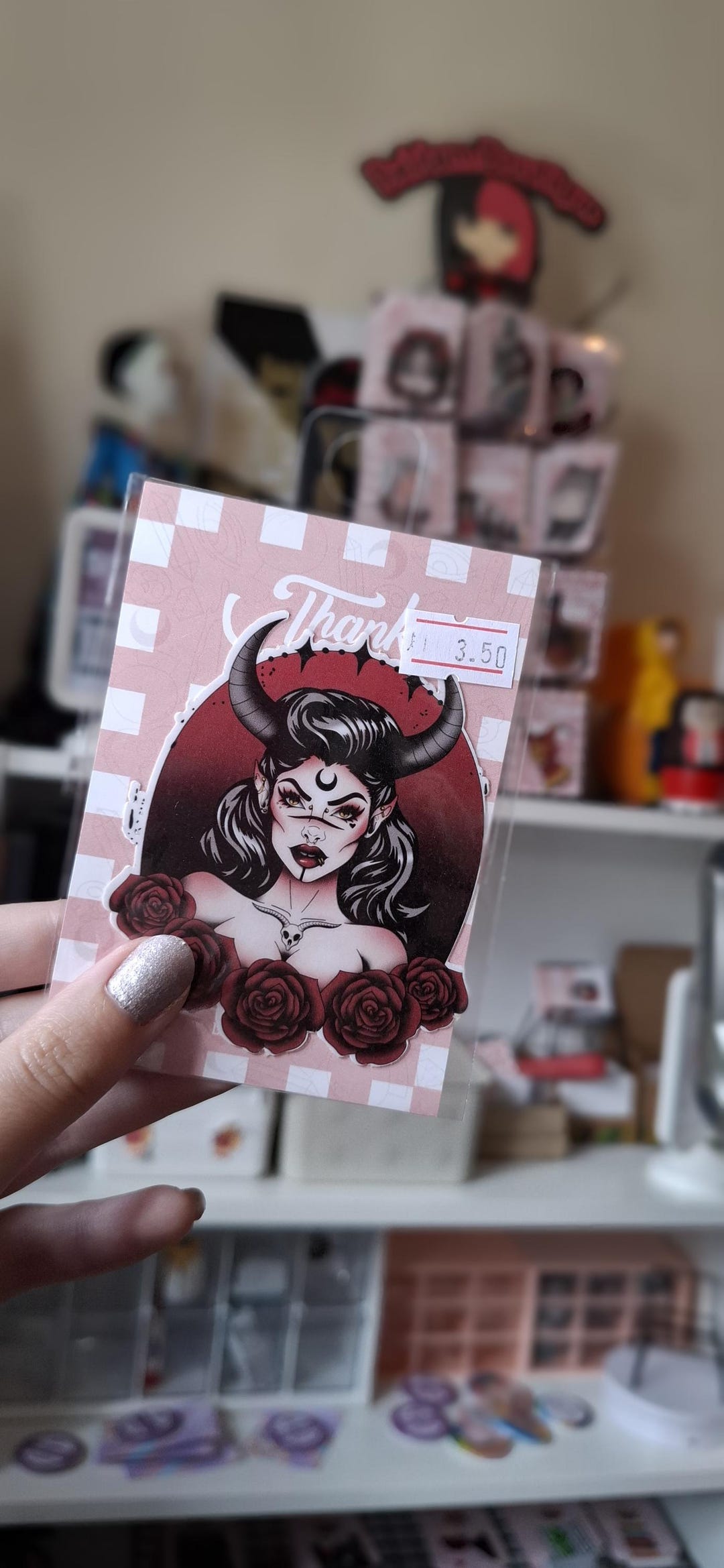 Demon Pin up Girl Vinyl Covered Sticker - Etsy