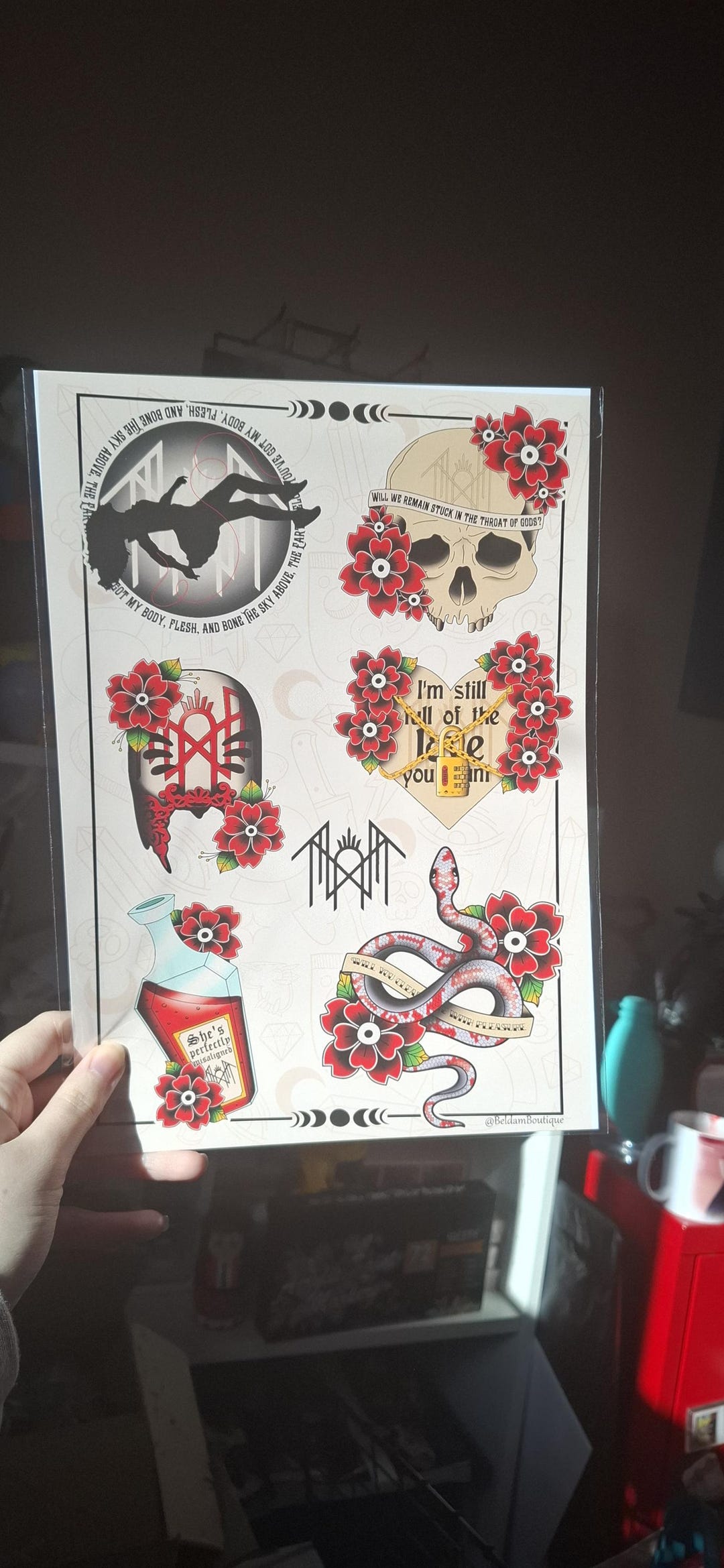 Vessells Tattoo Flash Print (unframed) - Etsy