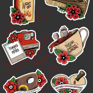 Fall Out Boy Tattoo Flash Vinyl Covered Stickers - Etsy