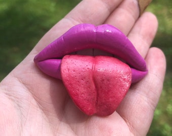 Clay Lips - Etsy